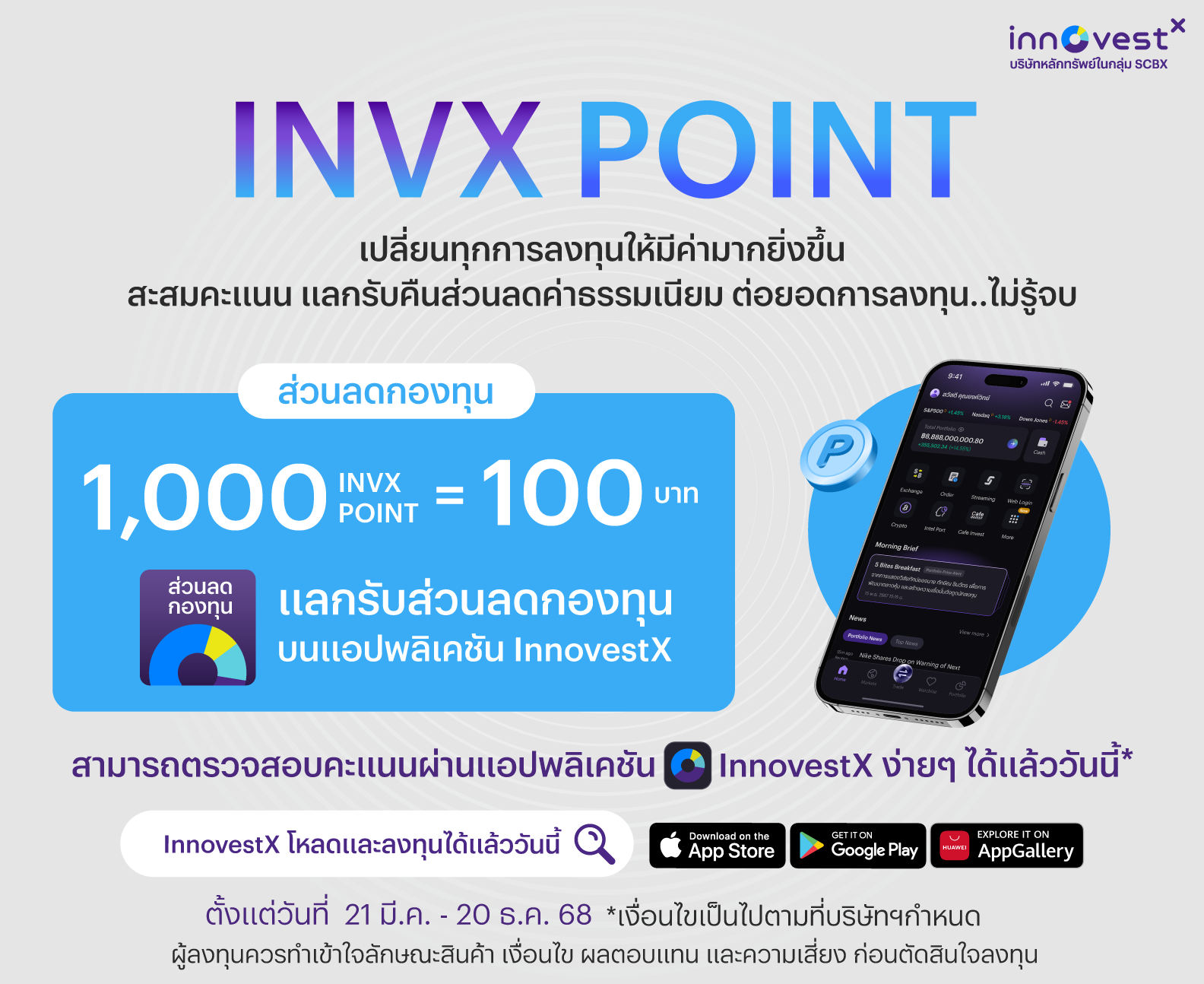 Invx point โปรโมชัน